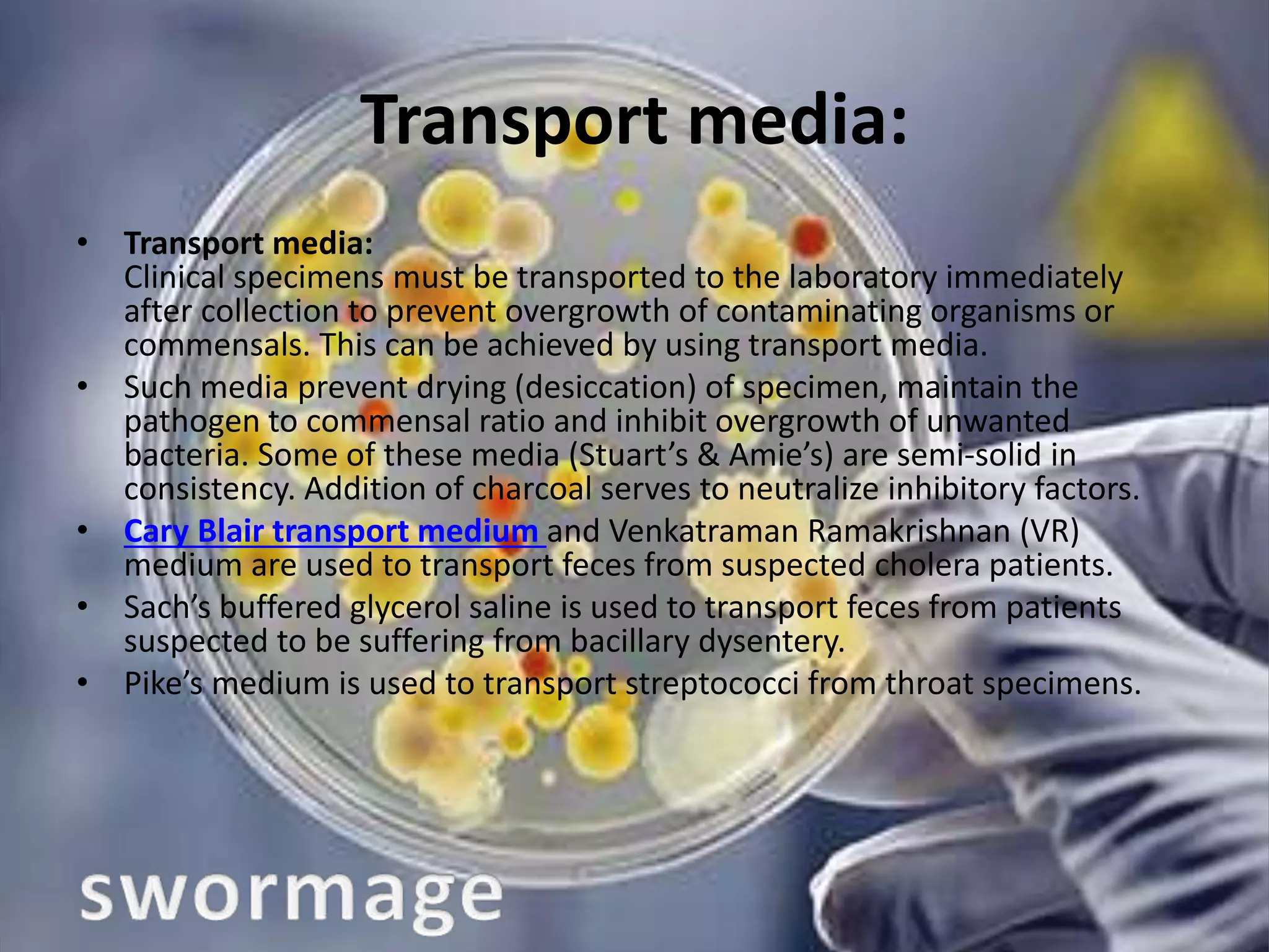 Bacterial culture media by sworna | PPTX