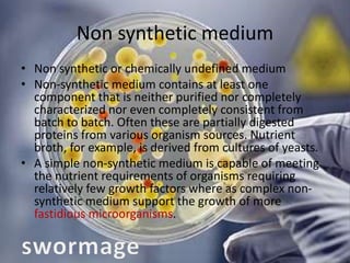 Bacterial culture media by sworna | PPTX