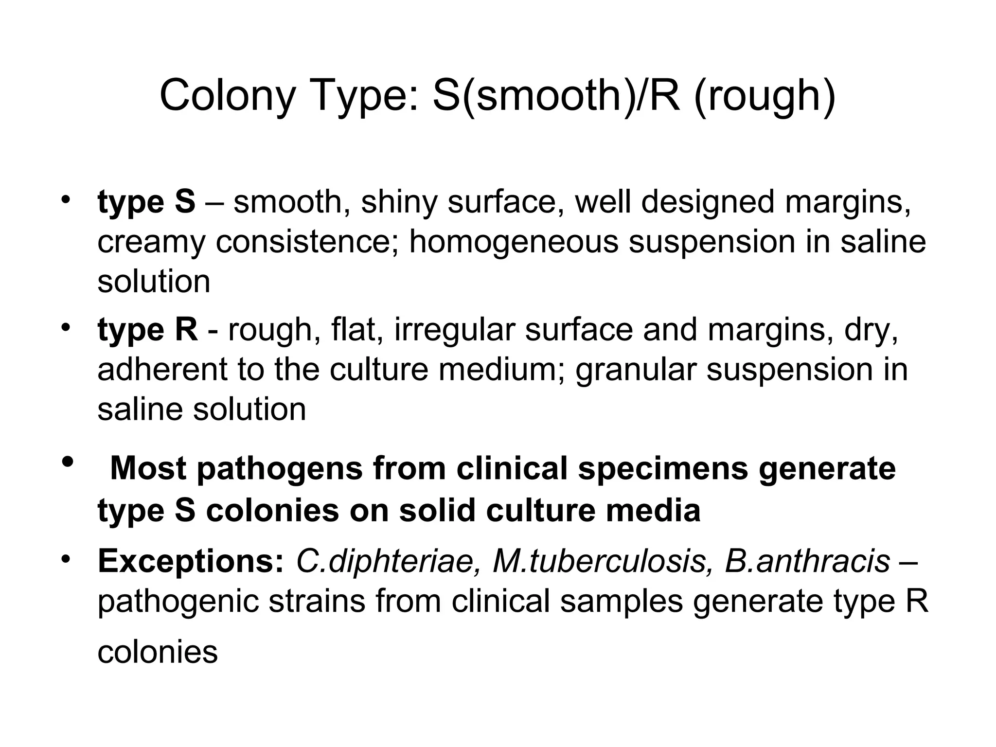Bacterial cultures morphology based identification | PPT