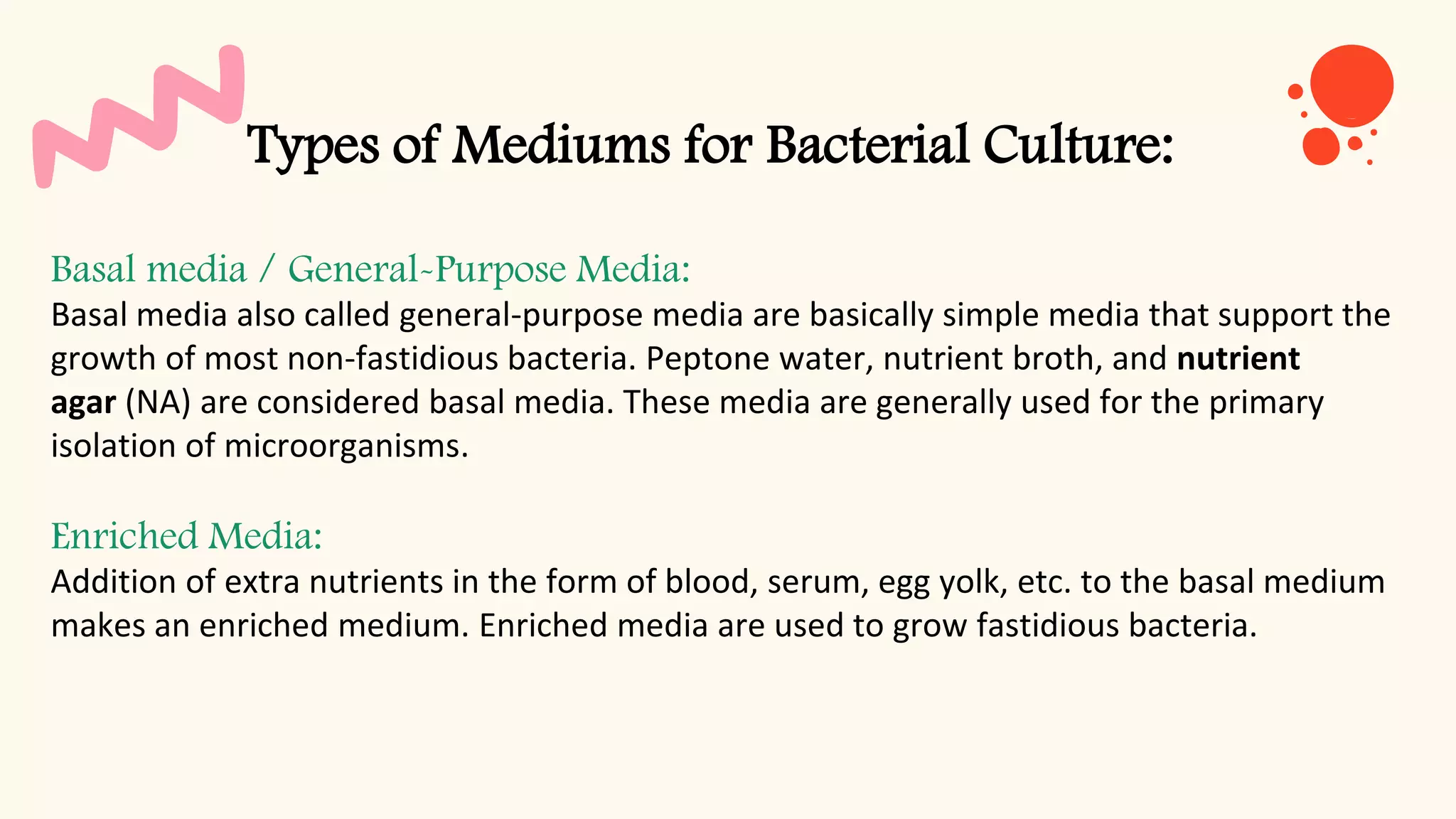 bacterial culture media | PPTX