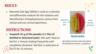 bacterial culture media | PPTX | Chemistry | Science