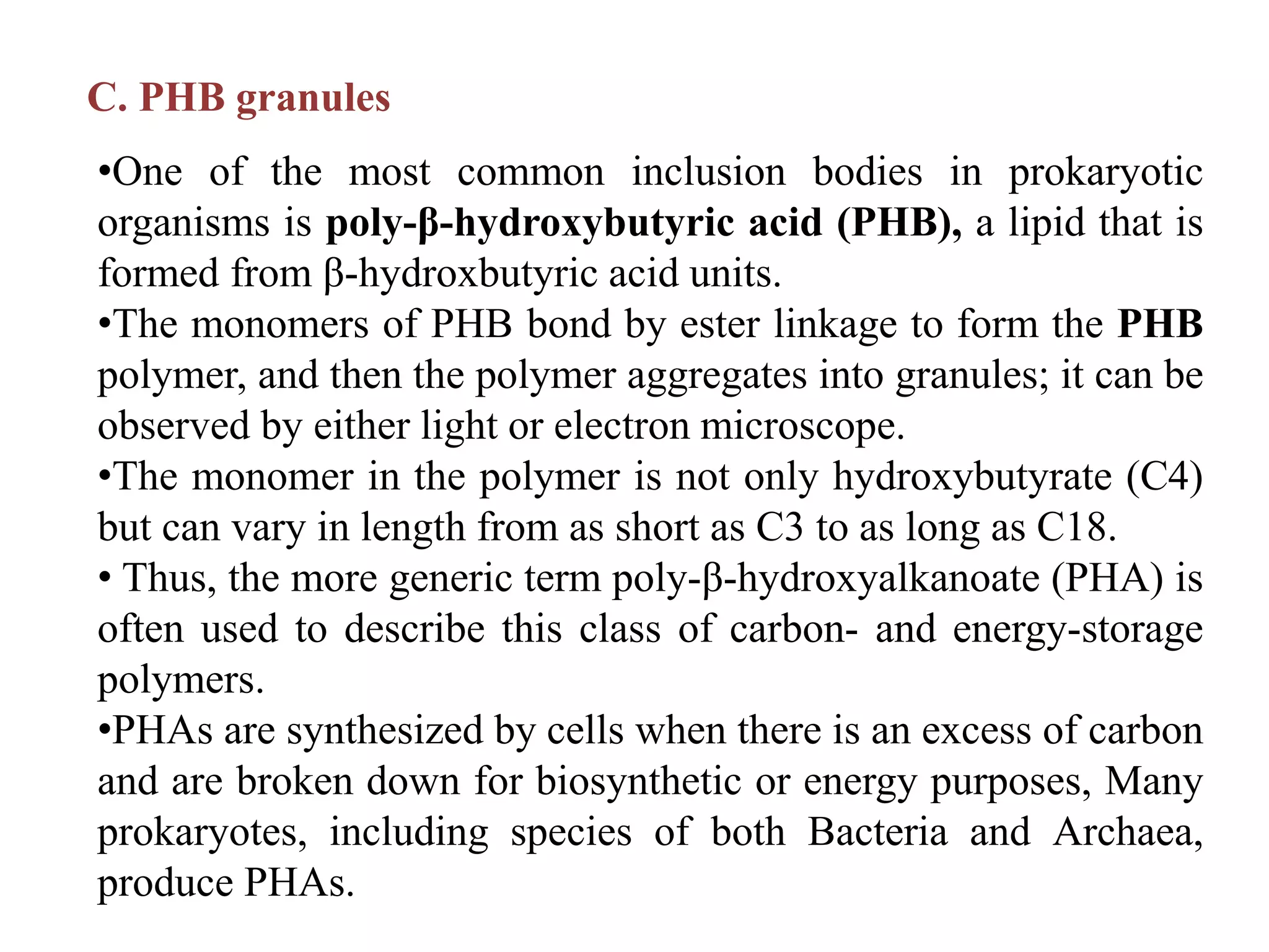 Bacterial cytology cell inclusions | PPTX