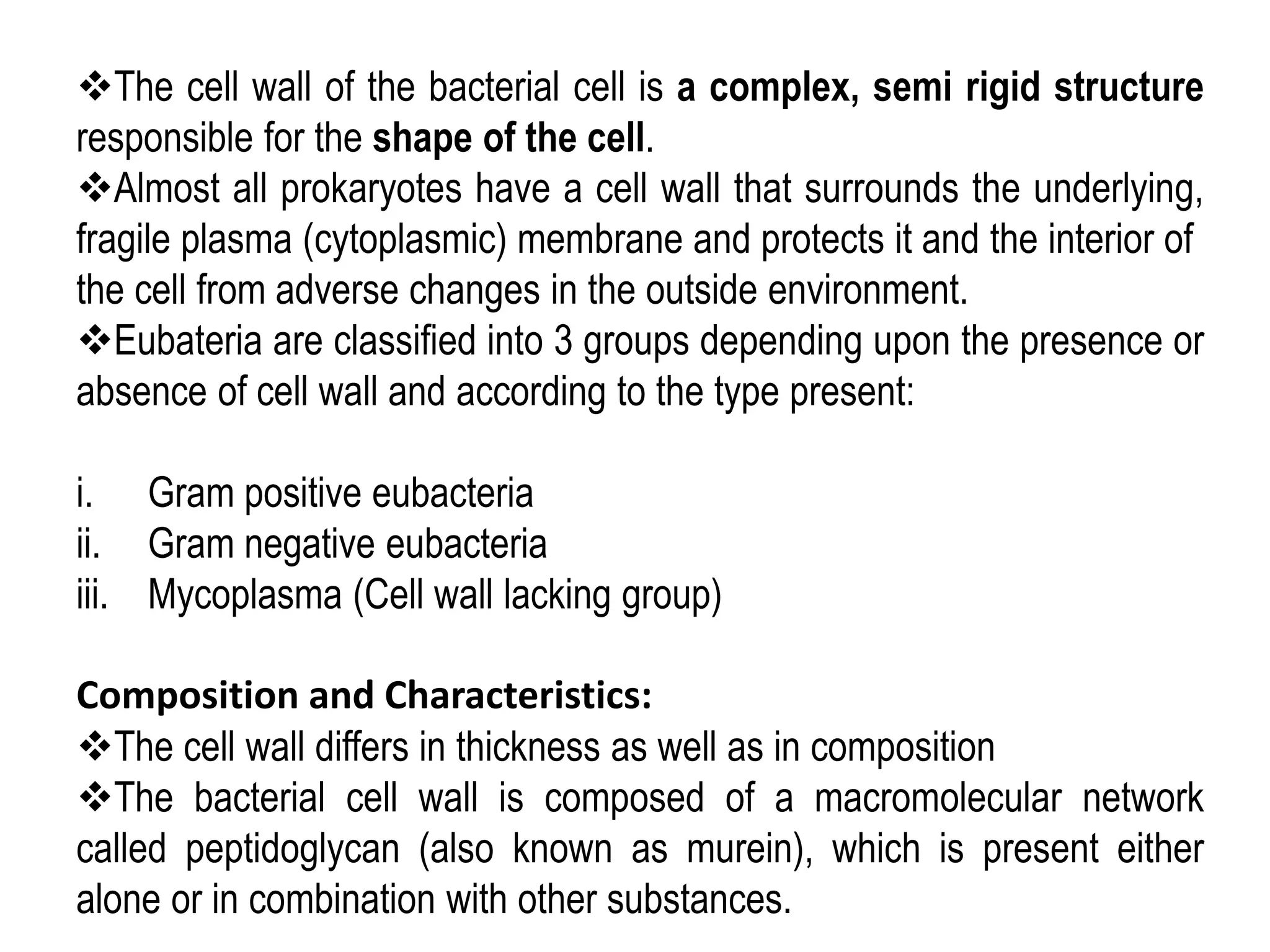 Bacterial cytology cell wall and cell membrane | PPTX