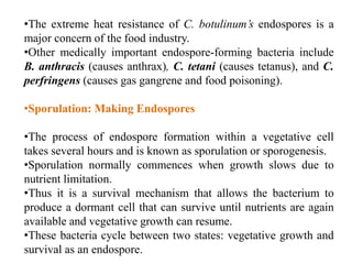Bacterial cytology endospore | PPTX