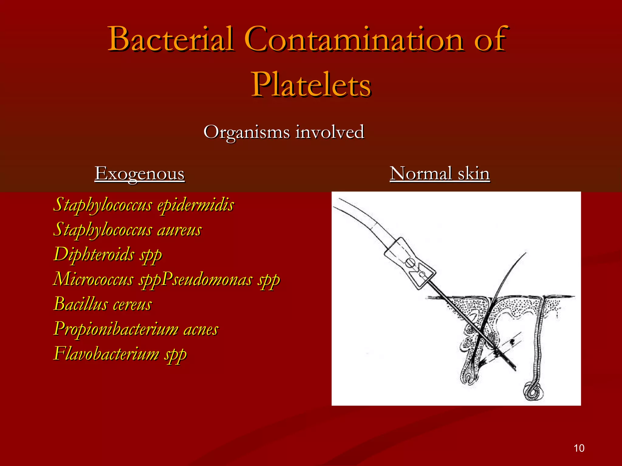 Bacterial detection of platelets | PPT