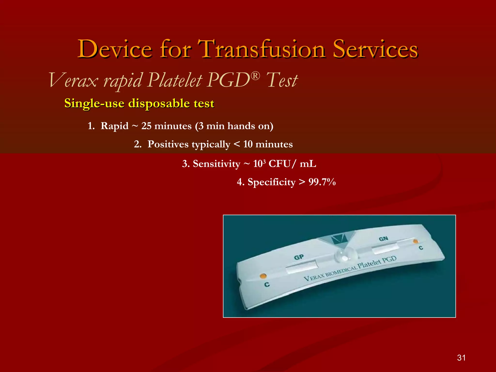 Bacterial Detection Of Platelets Ppt