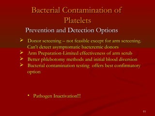 Bacterial detection of platelets | PPT