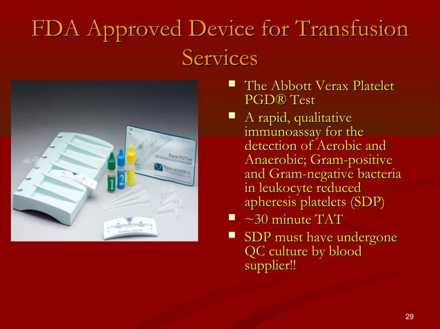 Bacterial Detection Of Platelets Ppt