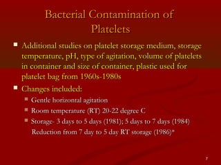 Bacterial detection of platelets | PPT