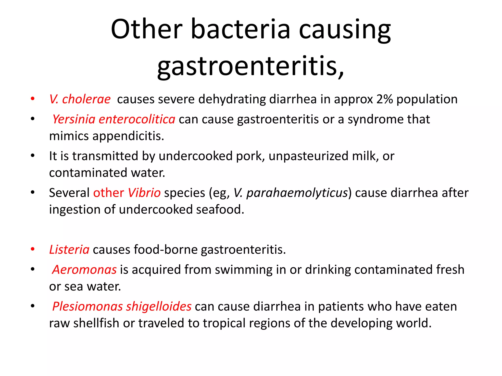 Bacterial diarrhea 2013 4th year unza medical,by DR MWANSA | PPTX