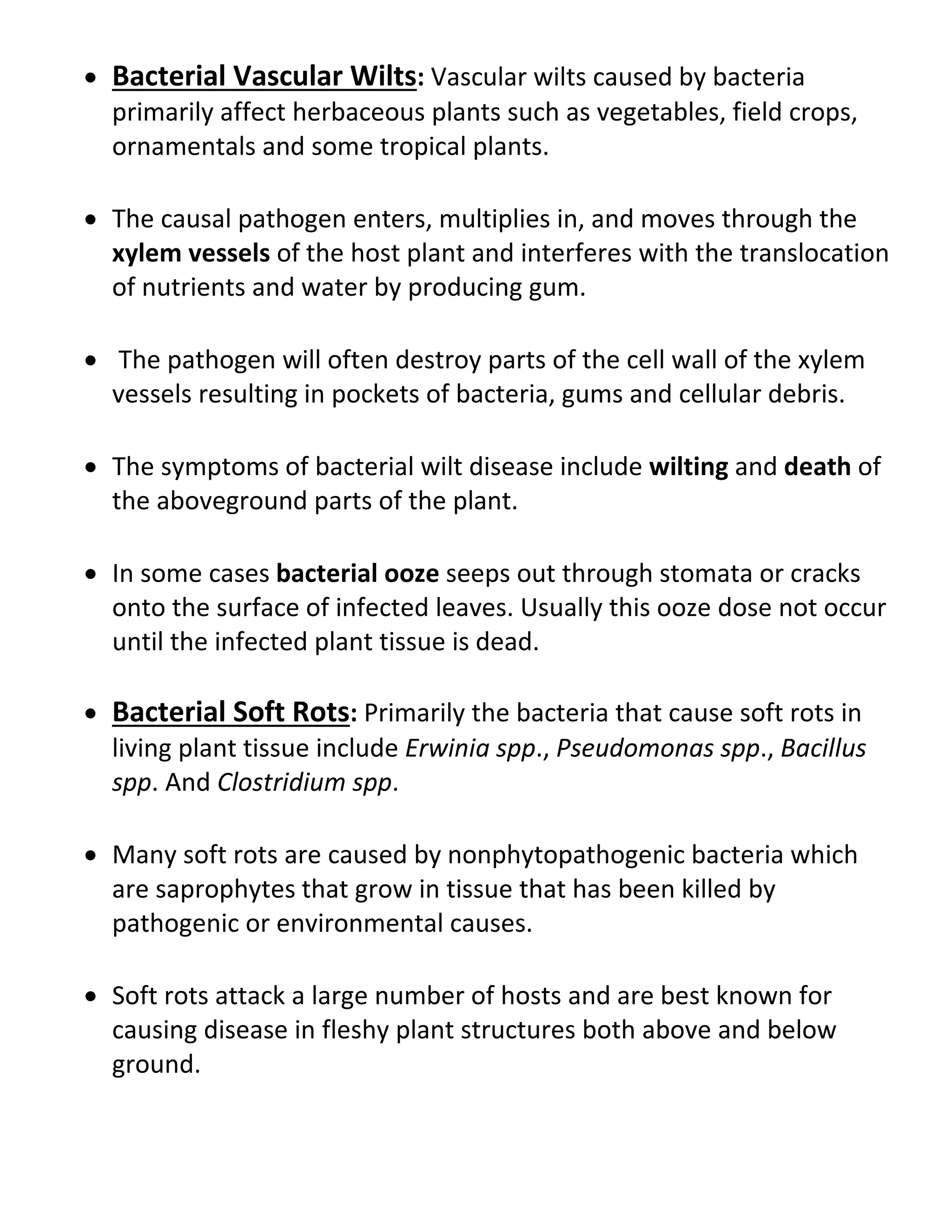 BACTERIAL DISEASE OF PLANTS | PDF