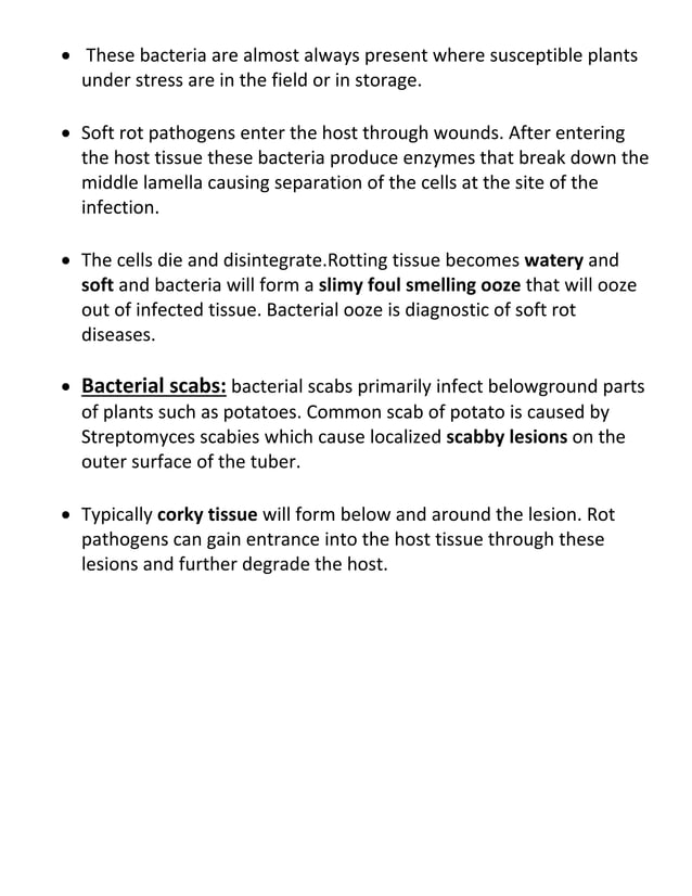 BACTERIAL DISEASE OF PLANTS | PDF