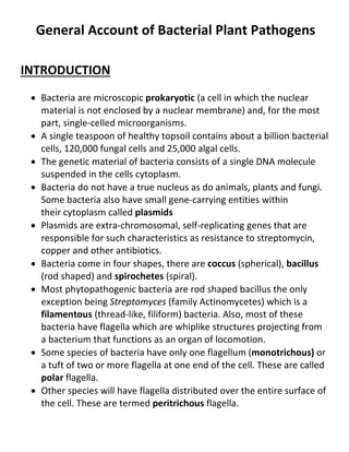 BACTERIAL DISEASE OF PLANTS | PDF