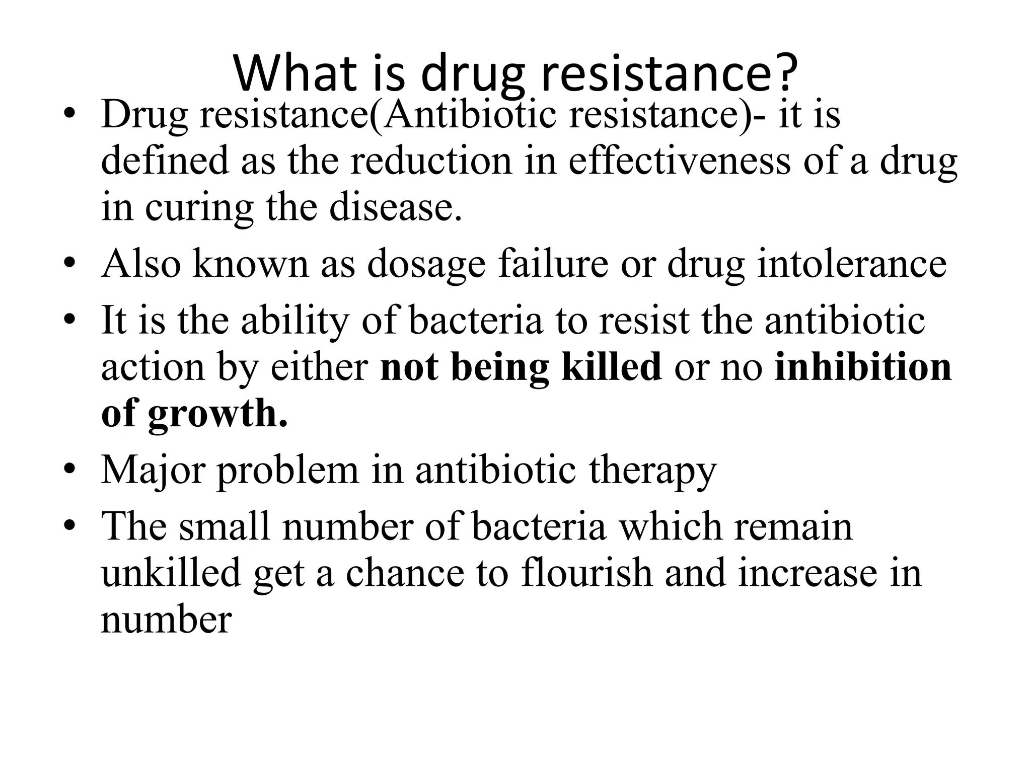 Bacterial drug resistance | PPTX