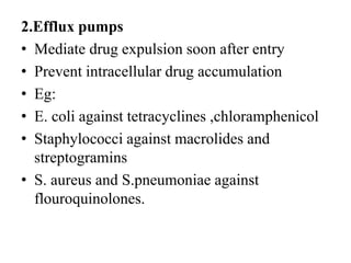 Bacterial drug resistance | PPTX