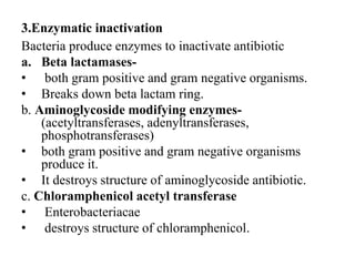 Bacterial drug resistance | PPTX