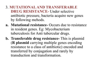 Bacterial drug resistance | PPTX