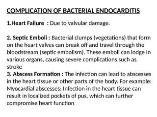 BACTERIAL ENDOCARDITIS disease, its management .pptx