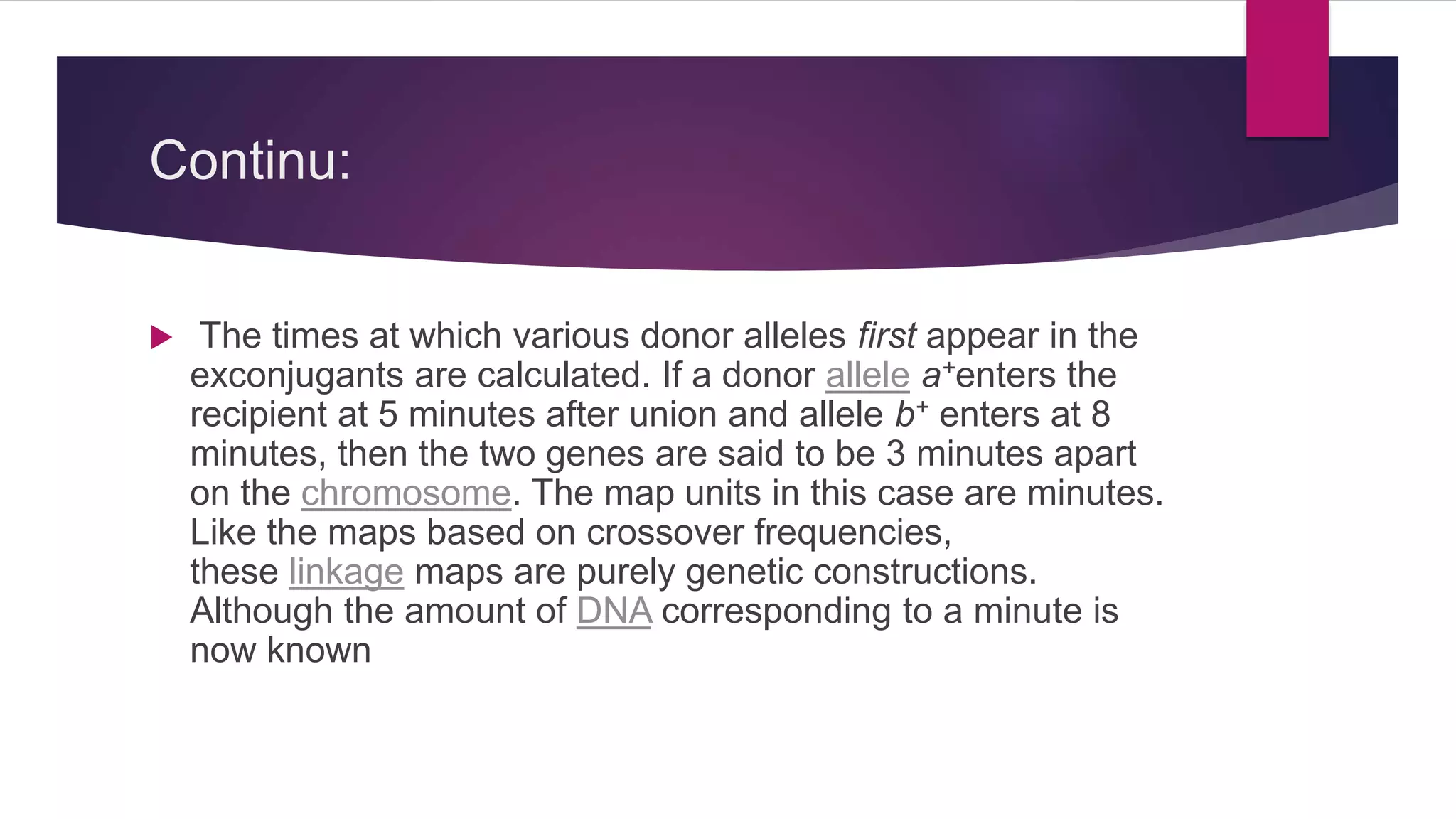 Bacterial gene mapping | PPTX