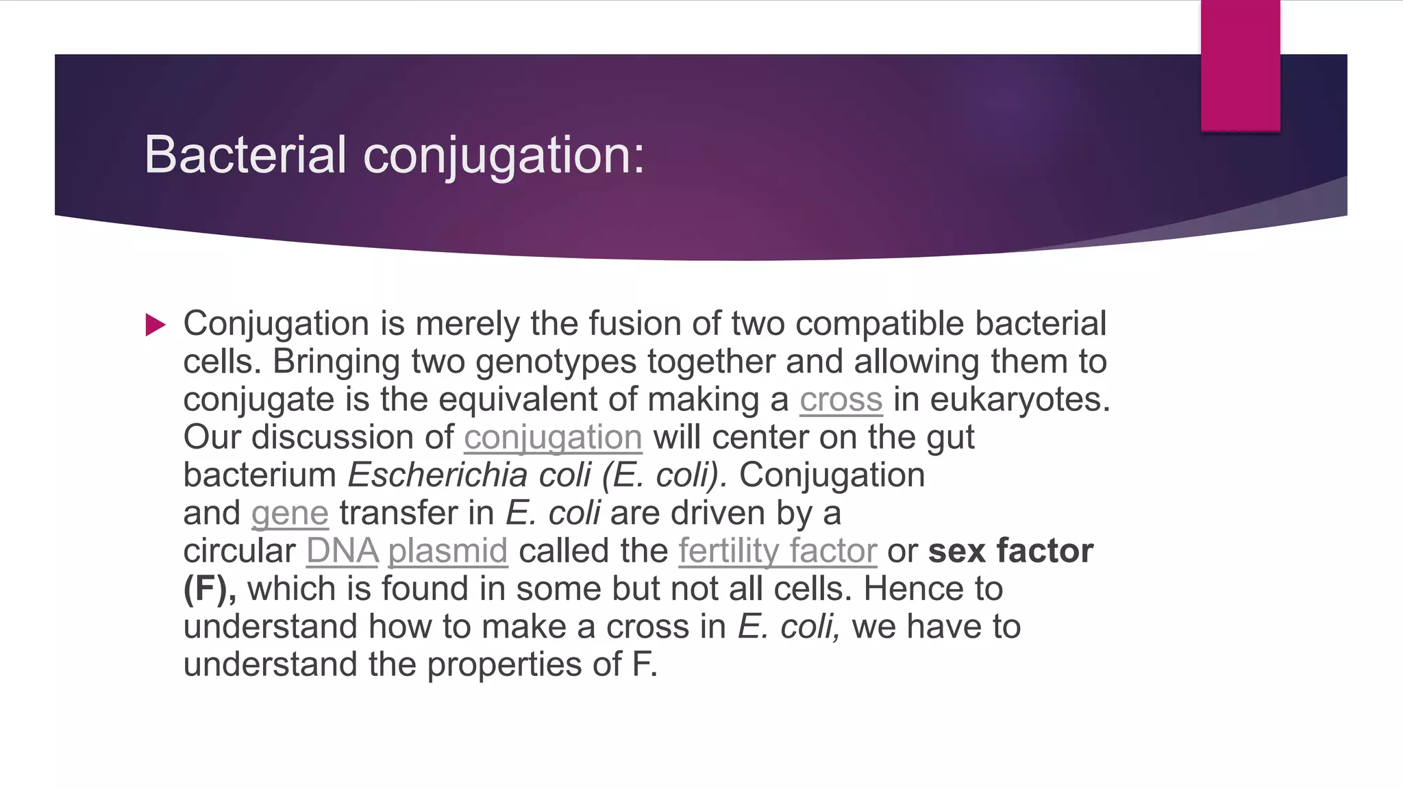 Bacterial gene mapping | PPTX