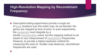 Bacterial gene mapping | PPTX