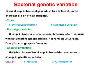 Bacterial genetic | PDF | Genetics | Science