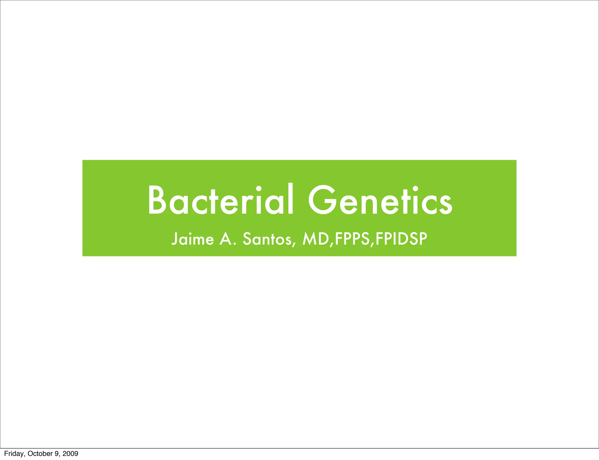 Bacterial Genetics Pdf