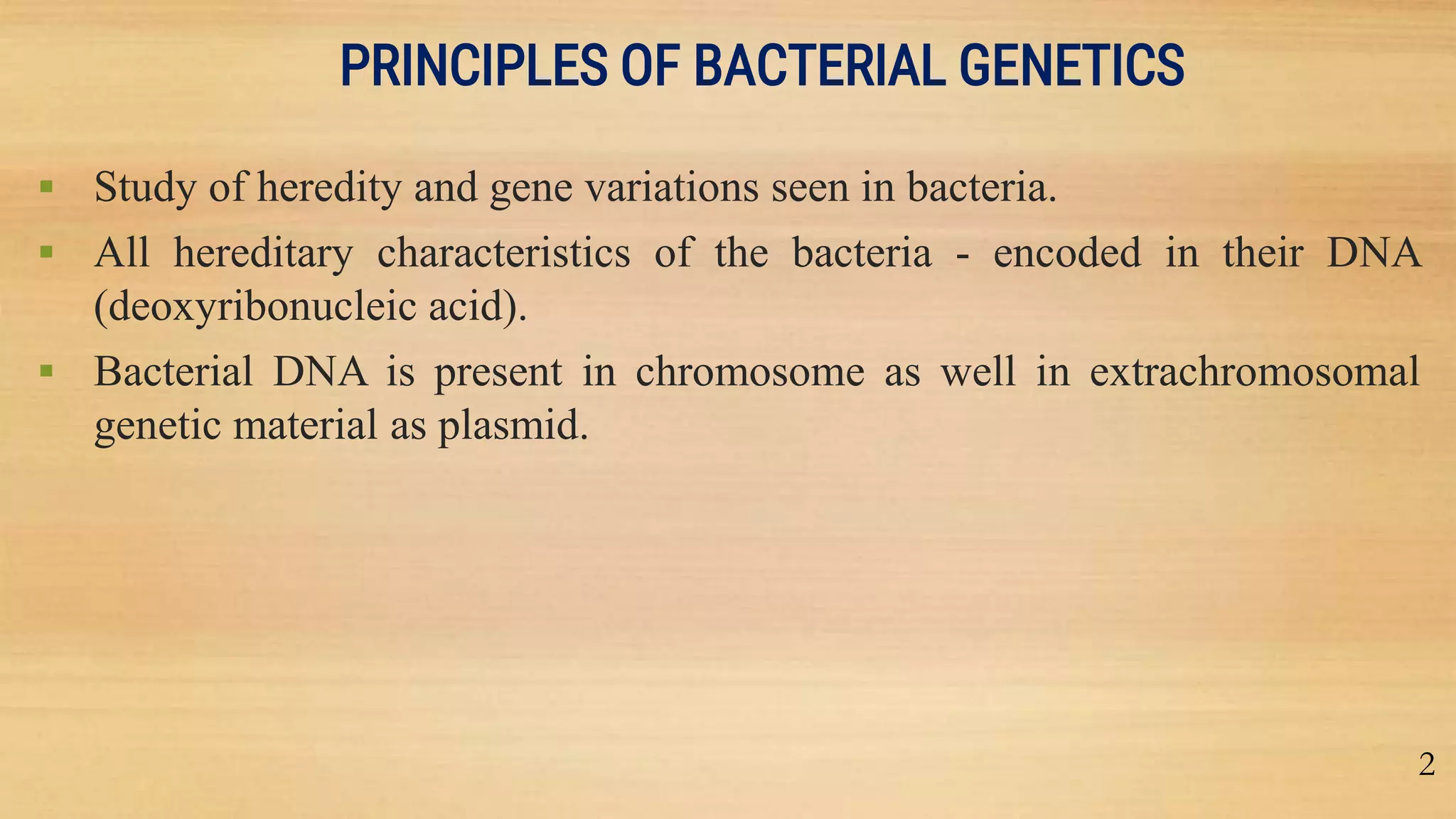 Bacterial geneticsfull ppt | PPTX