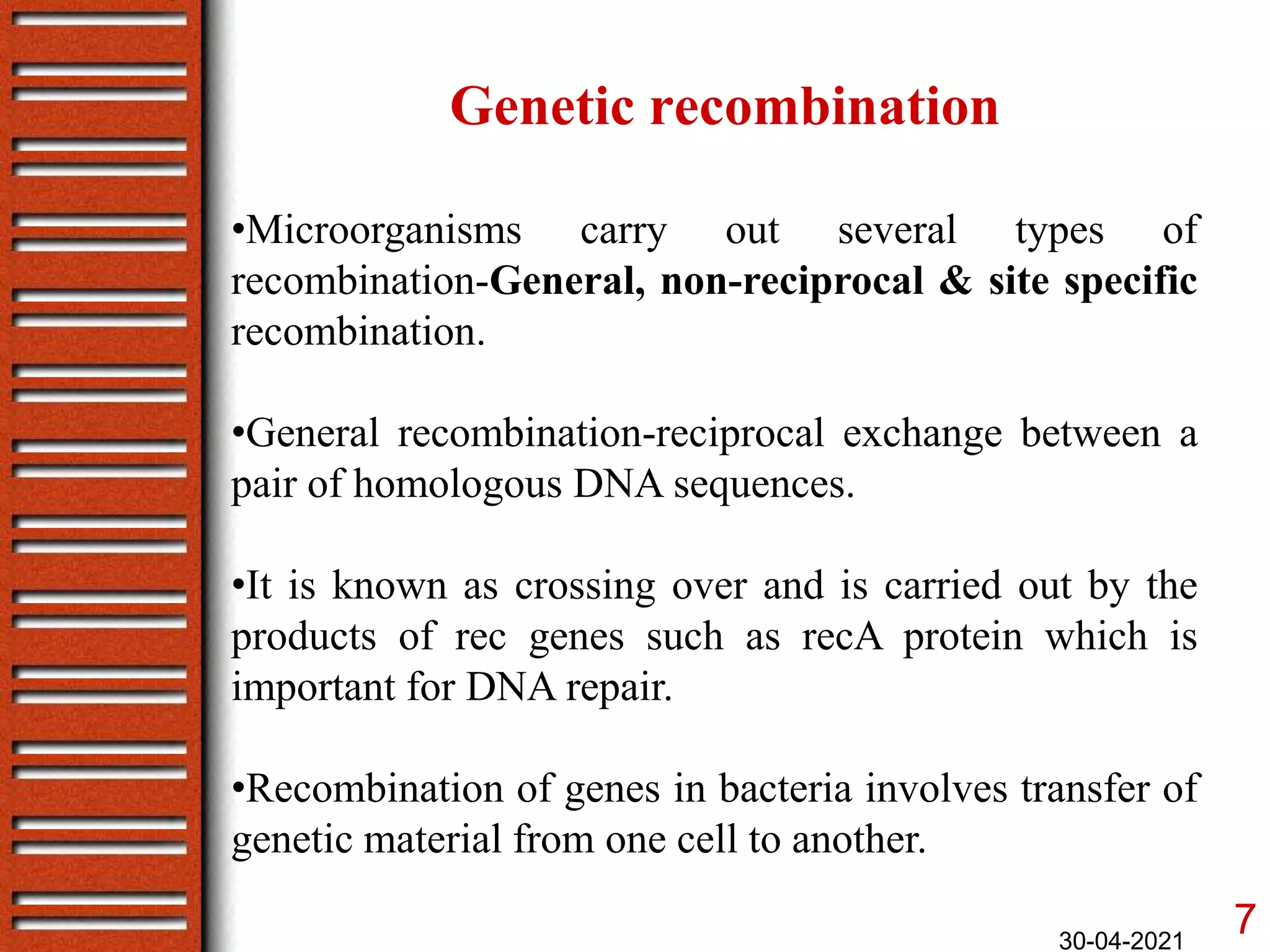 Bacterial genetics- gene mapping by recombination | PPTX