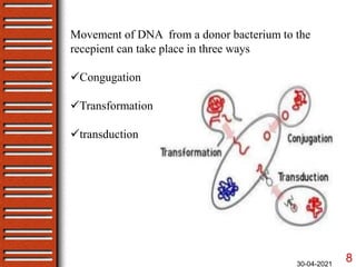 Bacterial genetics- gene mapping by recombination | PPTX