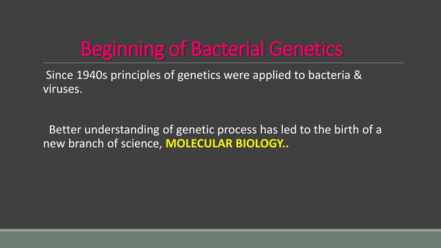 Bacterial genetics | PPT
