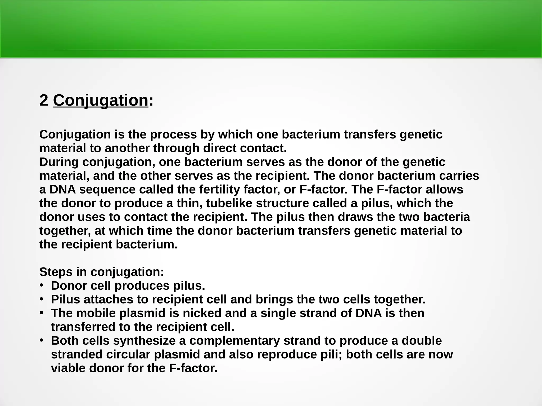 Bacterial gene transfer | PDF
