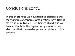Bacterial genomic organization | PPTX