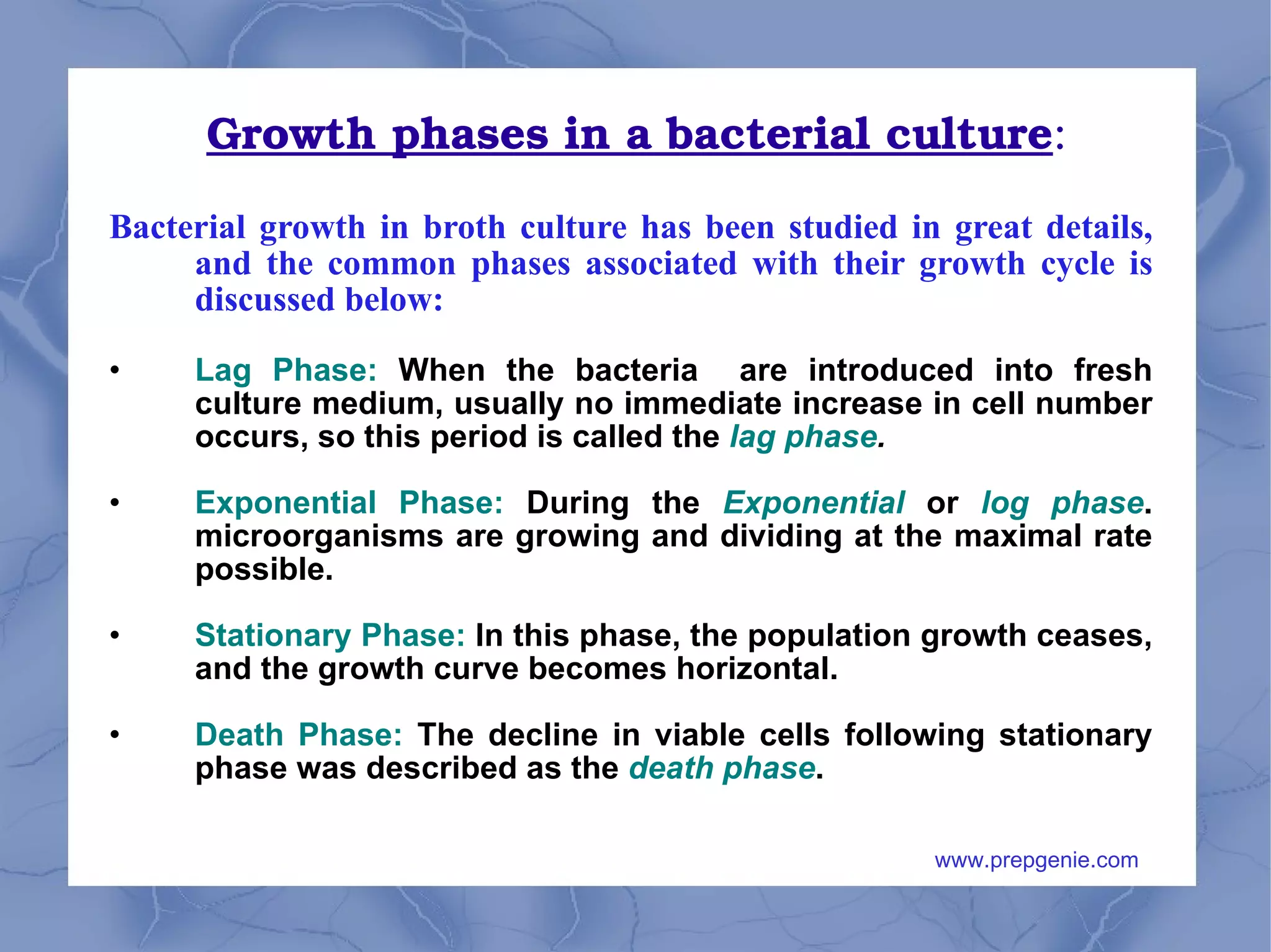 Bacterial Growth Cycle | PPT