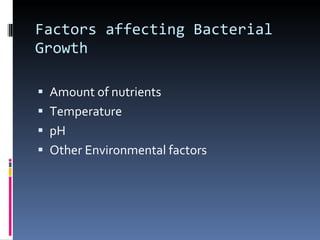 Bacterial Growth | PPT