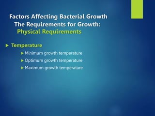 bacterial growth microbiology presentation | PPTX | Biological Sciences ...