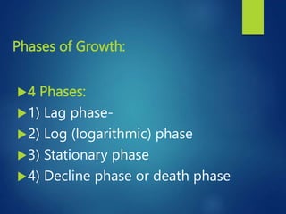 bacterial growth microbiology presentation | PPT