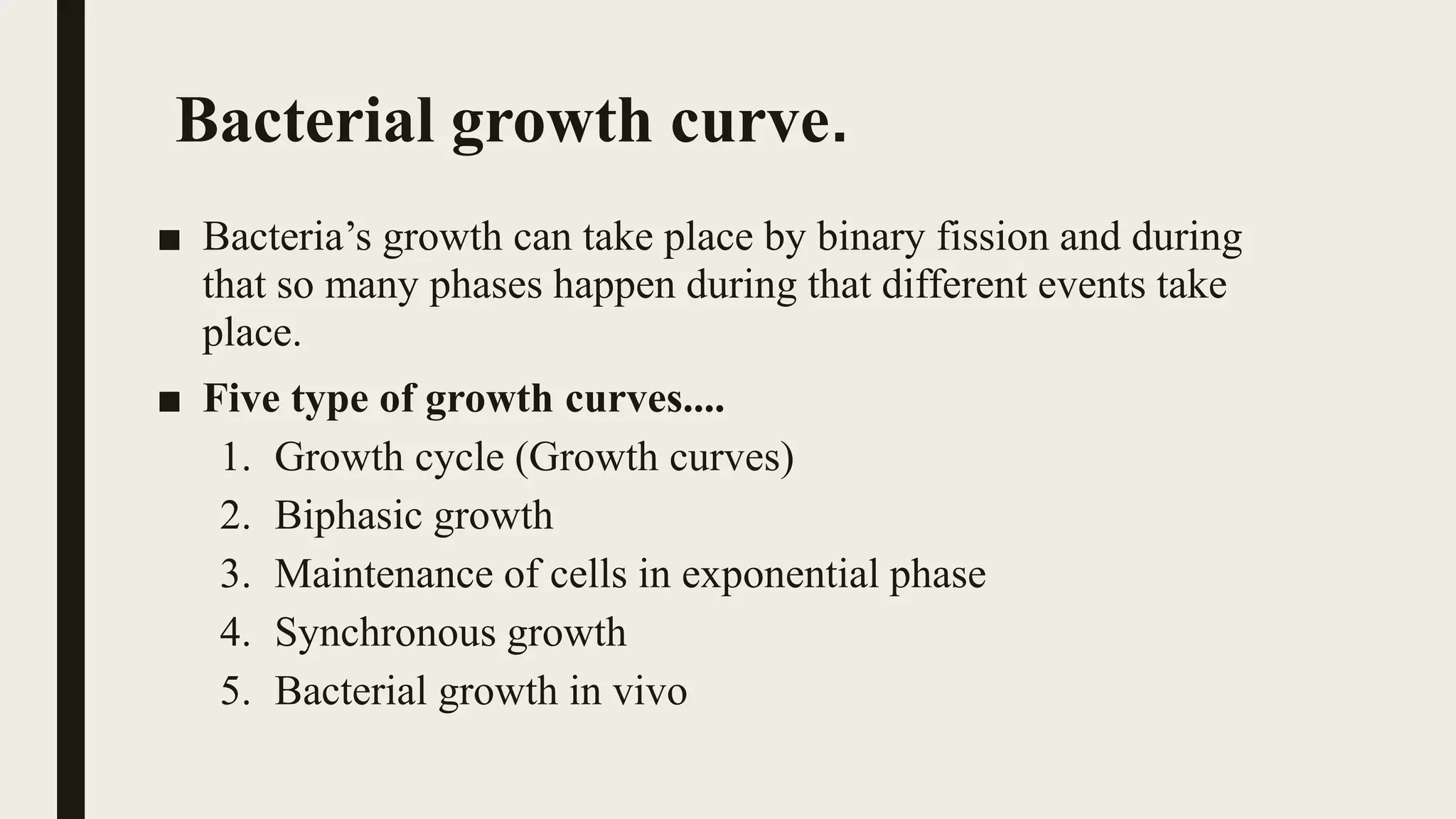 Bacterial growth curve | PPTX