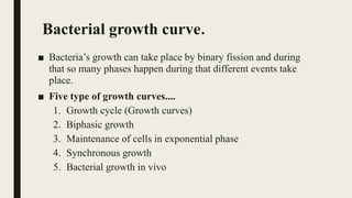 Bacterial growth curve | PPTX