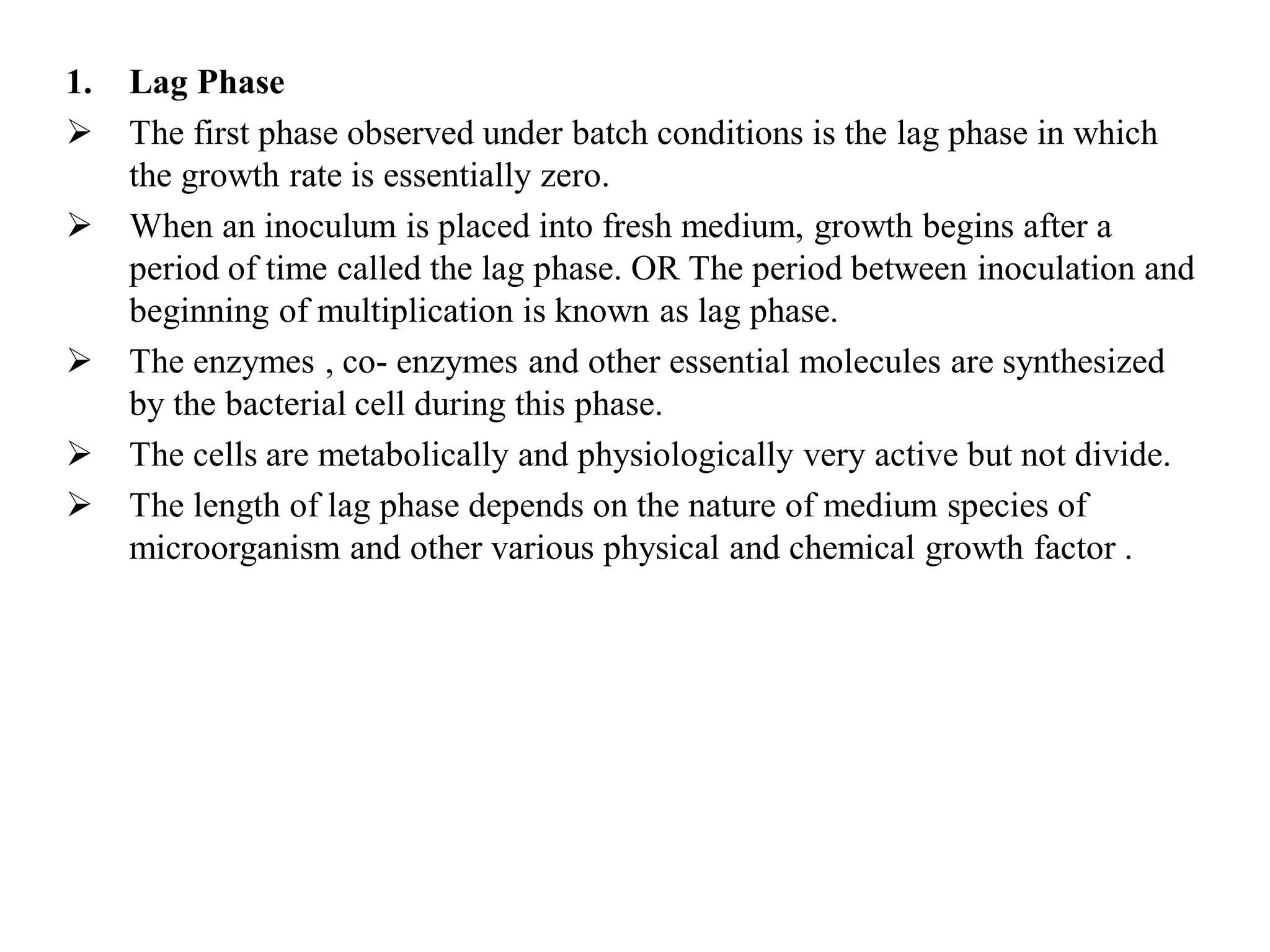 Bacterial Growth Curve. Various phases of growth curve. | PDF