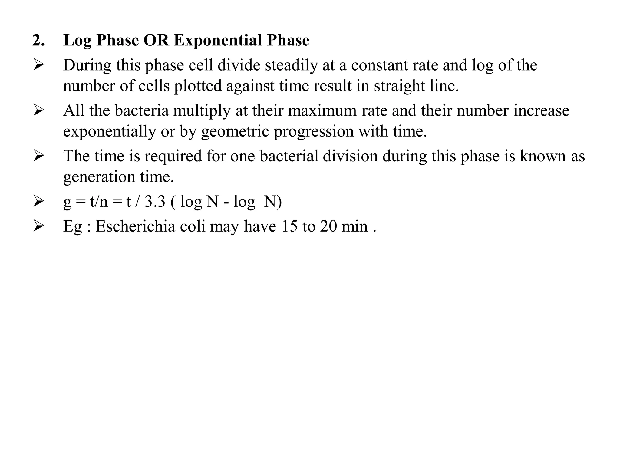 Bacterial Growth Curve. Various phases of growth curve. | PDF