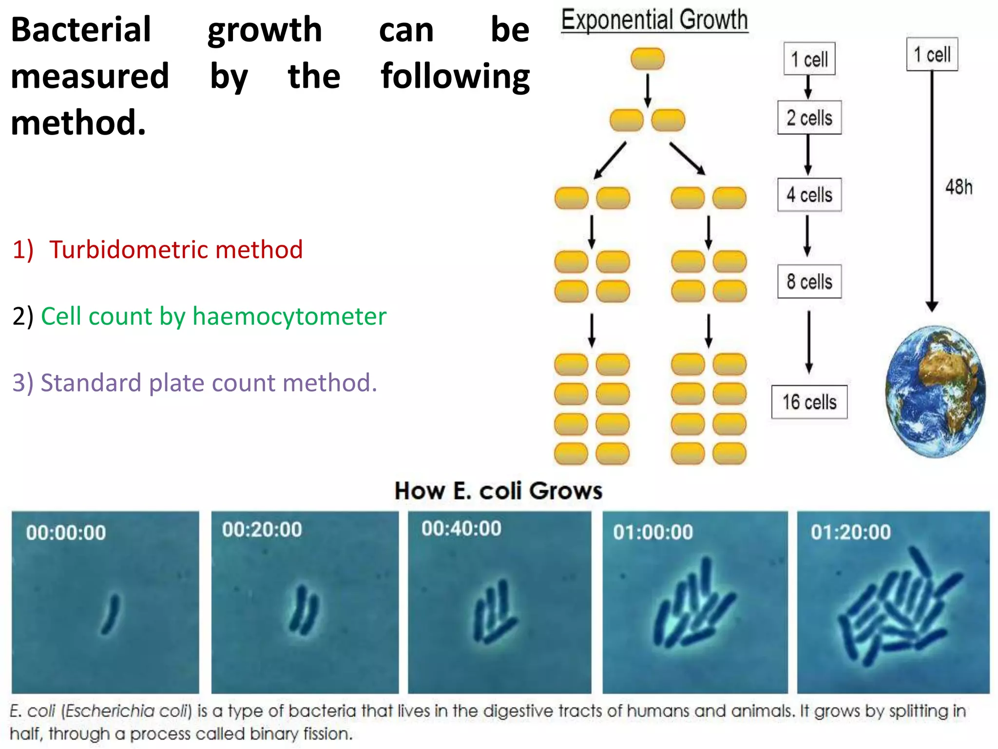 Bacterial growth measurement | PPTX