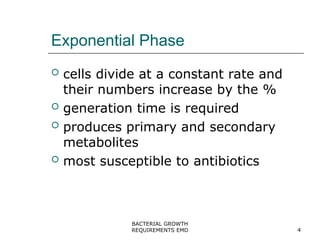 BASIC INTRODUCTION BACTERIAL GROWTH REQUIREMENTS.ppt | Free Download