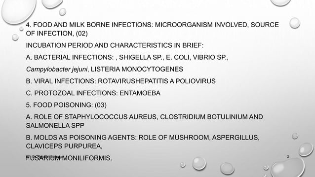 Bacterial infection, food borne bacterial infection | PPT