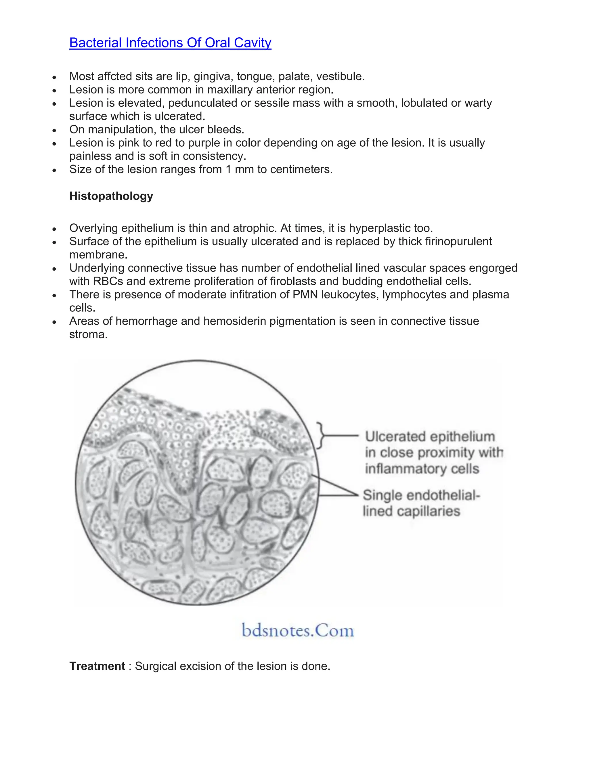 Bacterial Infections of the Oral Mucosa | PDF