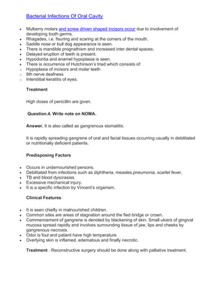 Bacterial Infections of the Oral Mucosa | PDF | Dental Health ...