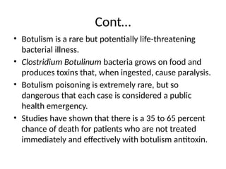 bacterial intoxication and infectious microbs | PPTX