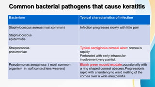 Bacterial Keraritis,viral keraritis,fungal | PPTX