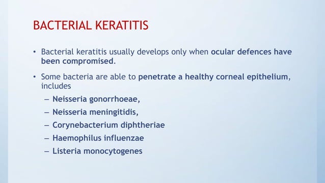 BACTERIAL KERATITIS POWERPOINT PRESENTATION | PPTX