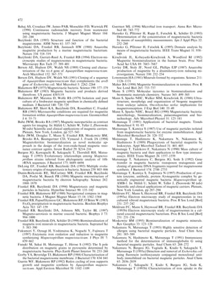 Bacterial magnetosomes. microbiology, biomineralization and ...